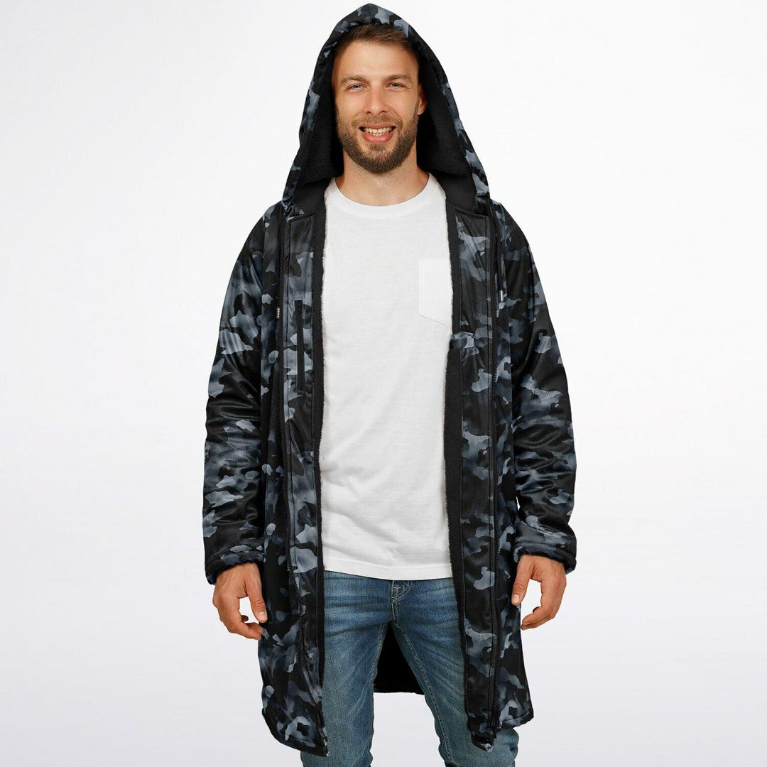 Stealth Camo Zipper Cloak – Tactical Black Gray Urban Streetwear - Etsy
