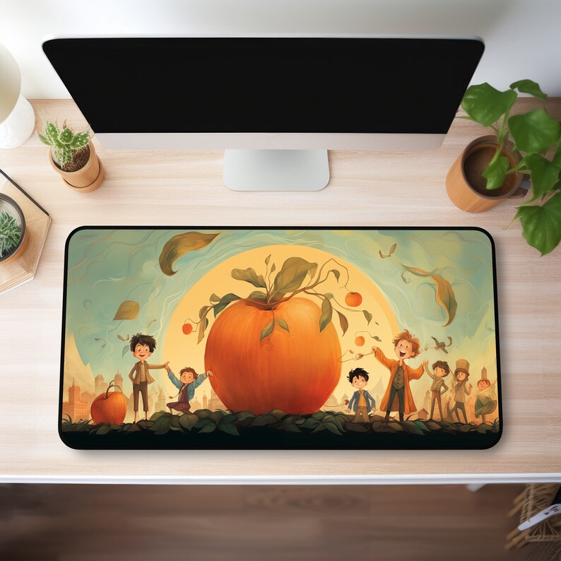 Giant Peach Cute Desk Mat, Extra Large Mouse Pad Desk Protector, Color ...