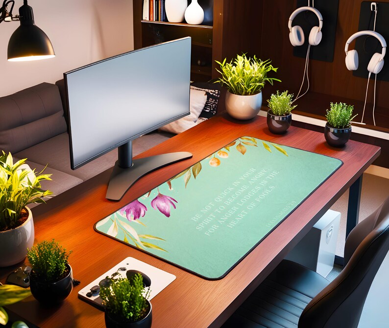Ecclesiastes 7:9 Desk Mat,christian Keyboard Mat, Bible Quote Pad ...