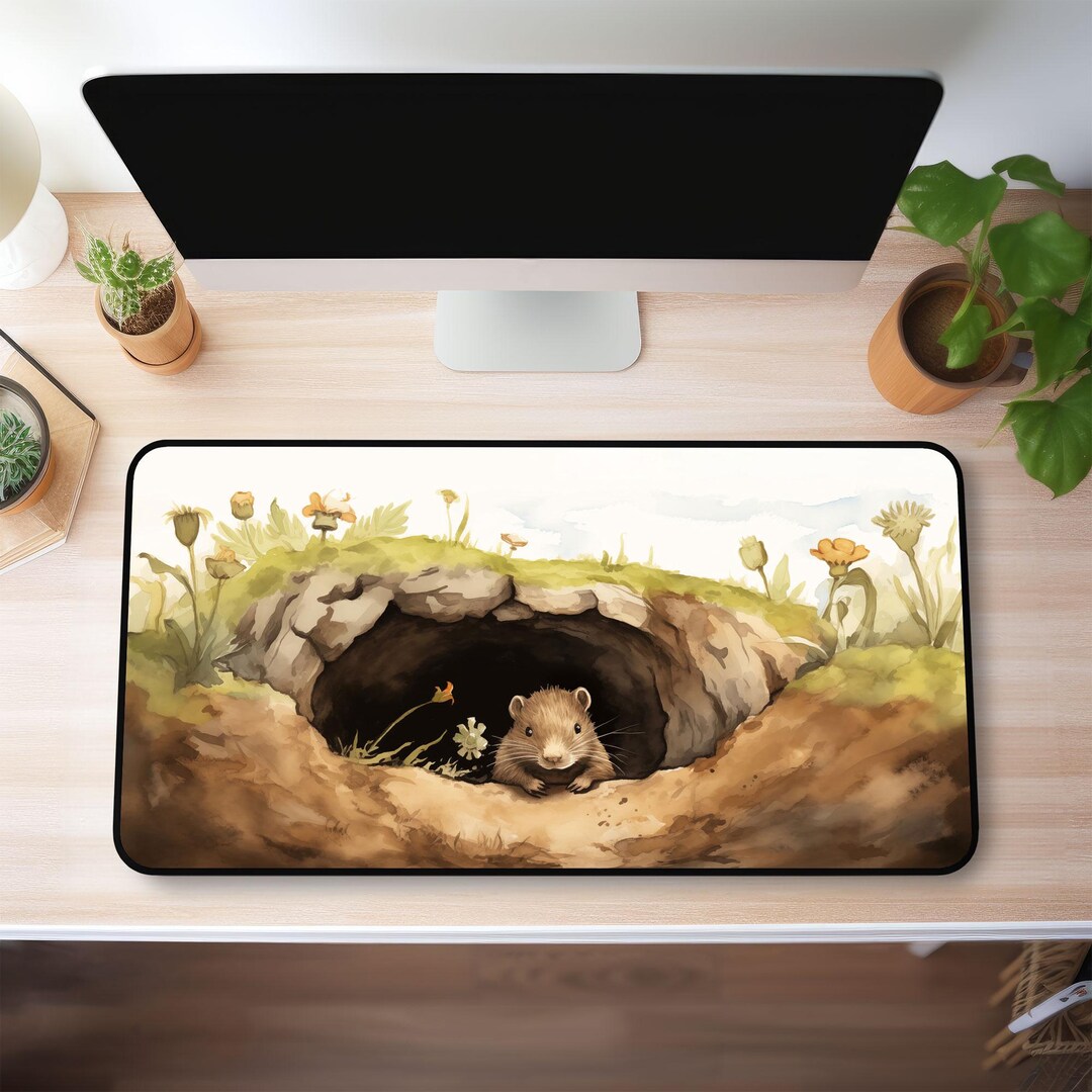 Cottage Core Ratty Desk Mat, Cute Rat Desk Pad, XL Mouse Pad, Mouse Mat ...
