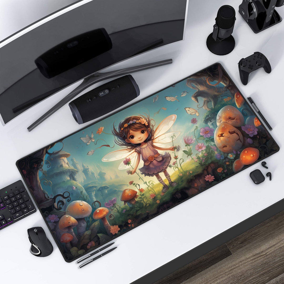 Fairy Desk Mat: Fantasy Landscape Extended Mousepad - Etsy