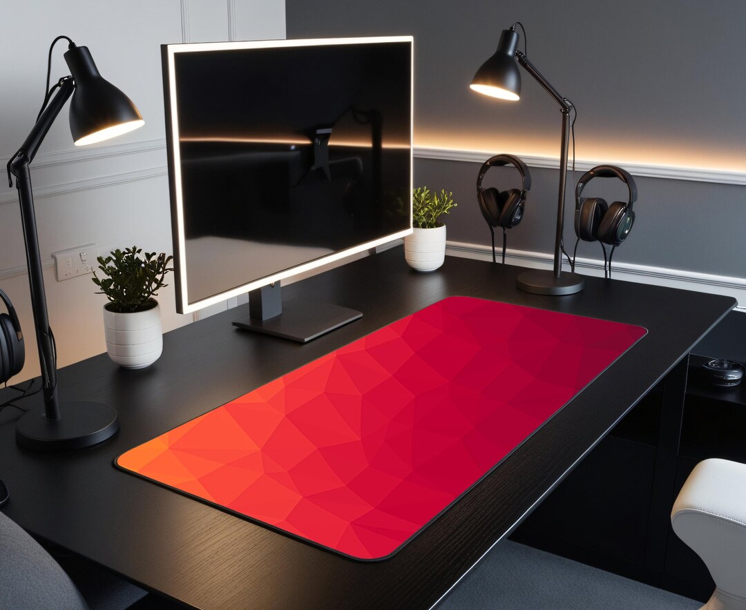 Shades of Red Desk Mat: XL Neoprene Mousepad, Gaming, WFH - Etsy