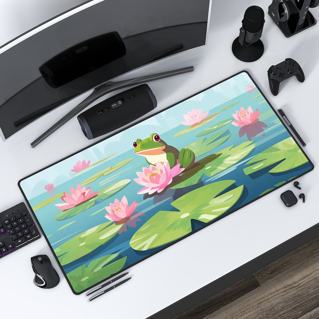 Frog Desk Mat: Extra Large Mouse Pad, Colorful Workspace Decor - Etsy