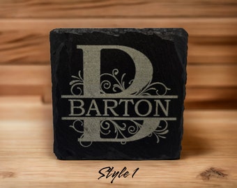Laser Engraved Slate or Ceramic Coasters - Etsy