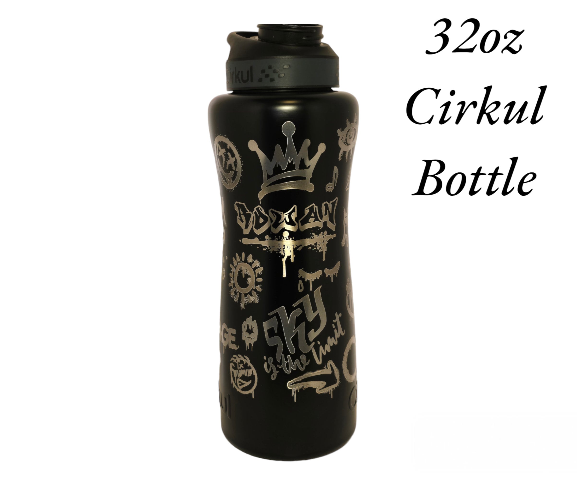 Custom Engraved Full-wrap Personalized Graffiti Design on 32oz Cirkul ...