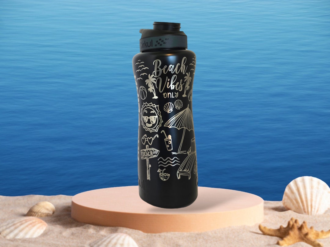 Beach Design Custom Engraved Full-wrap Personalized on 32oz Cirkul ...