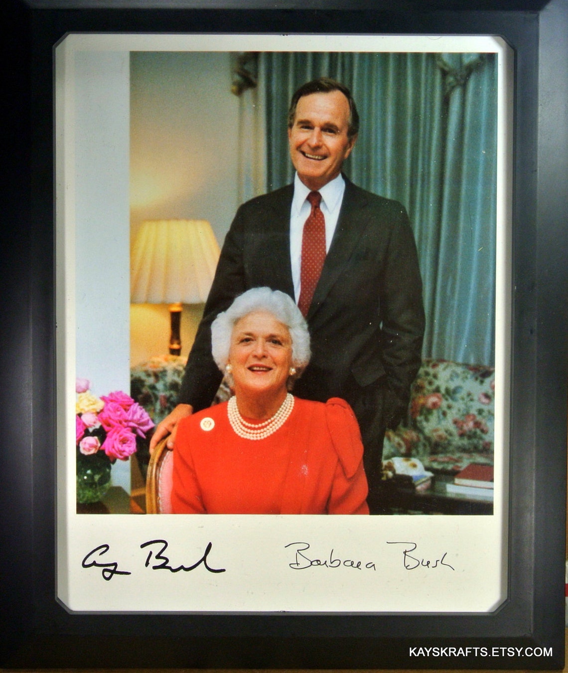 President George Herbert Walker Bush and First Lady Barbara | Etsy President George Herbert Walker Bush and First Lady Barbara | Etsy