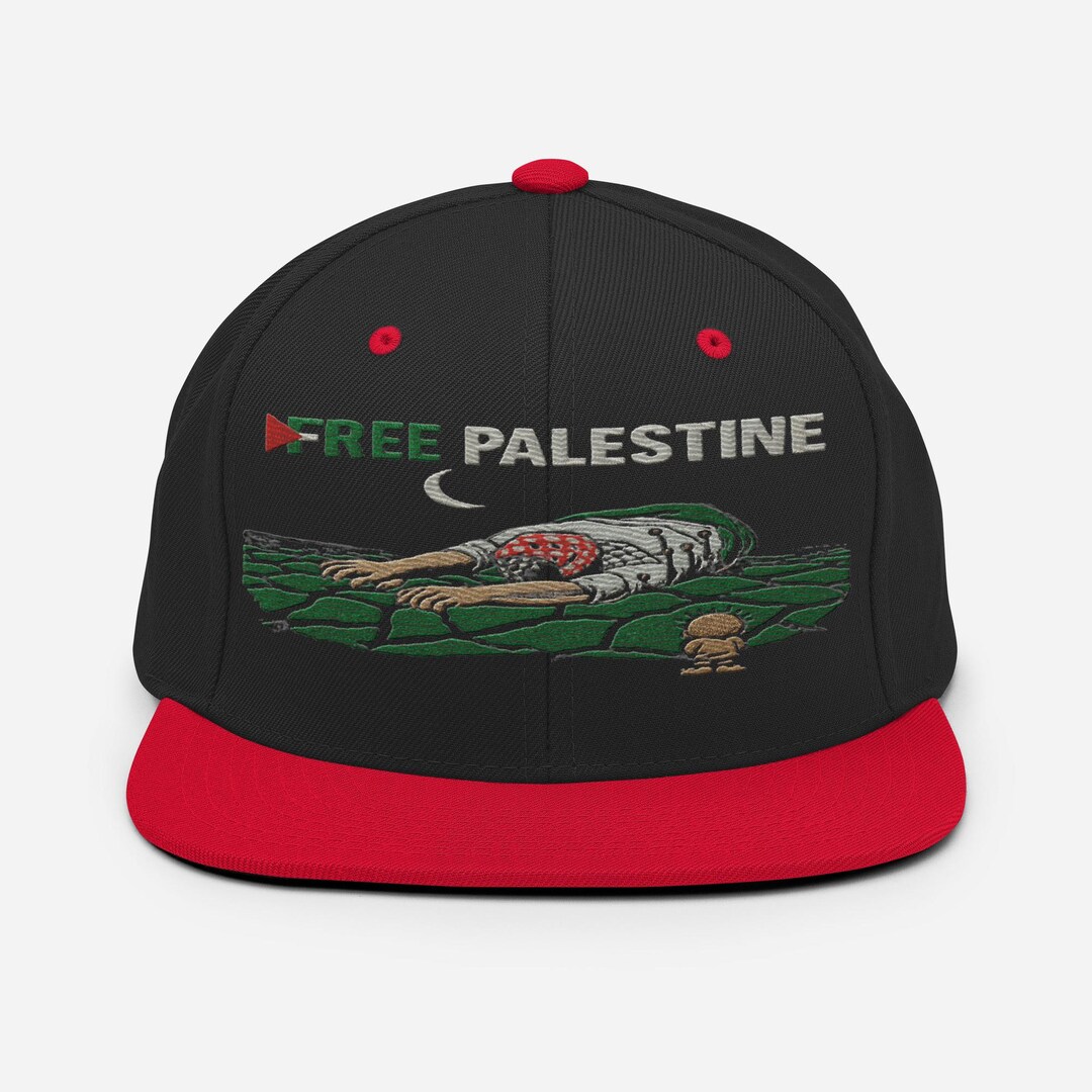 Free Palestine Embroidered Snapback Hat | Palestinian Flag # ...