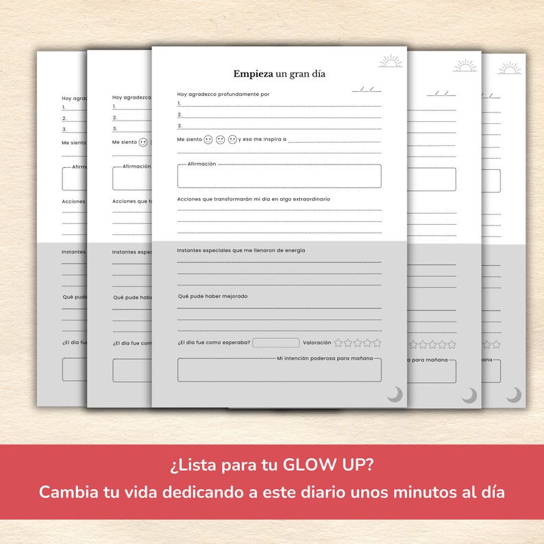 Printable Gratitude Journal in Spanish | Journal Template | Emotional ...