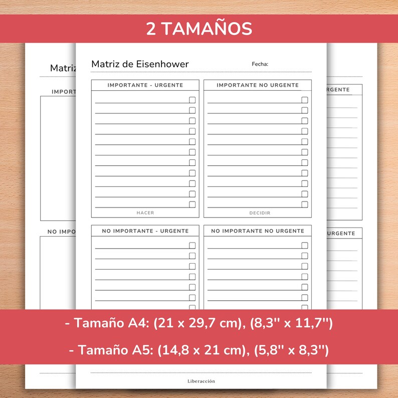 Printable Eisenhower Matrix (spanish) | Prioritization Chart ...