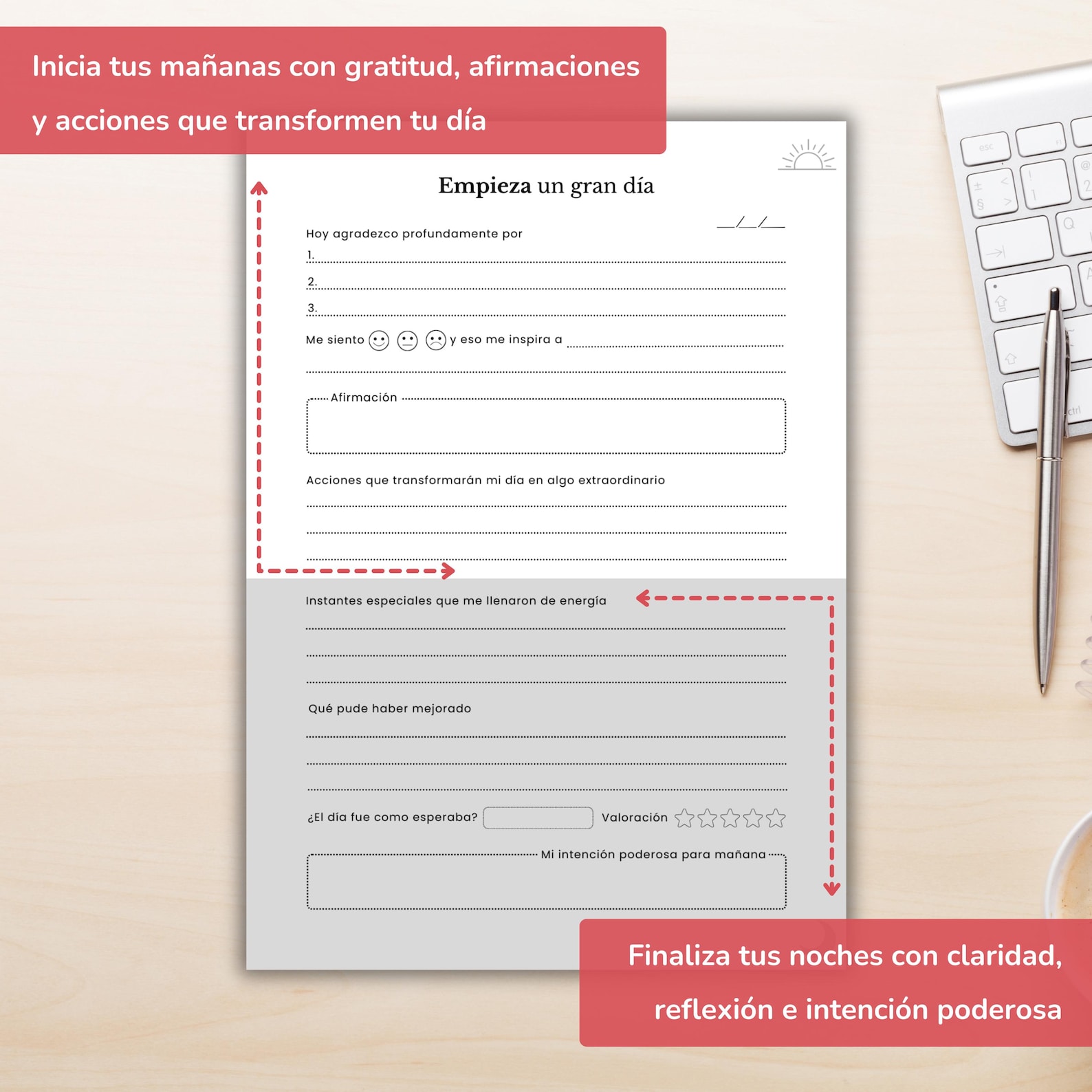 Printable Gratitude Journal in Spanish | Journal Template | Emotional ...