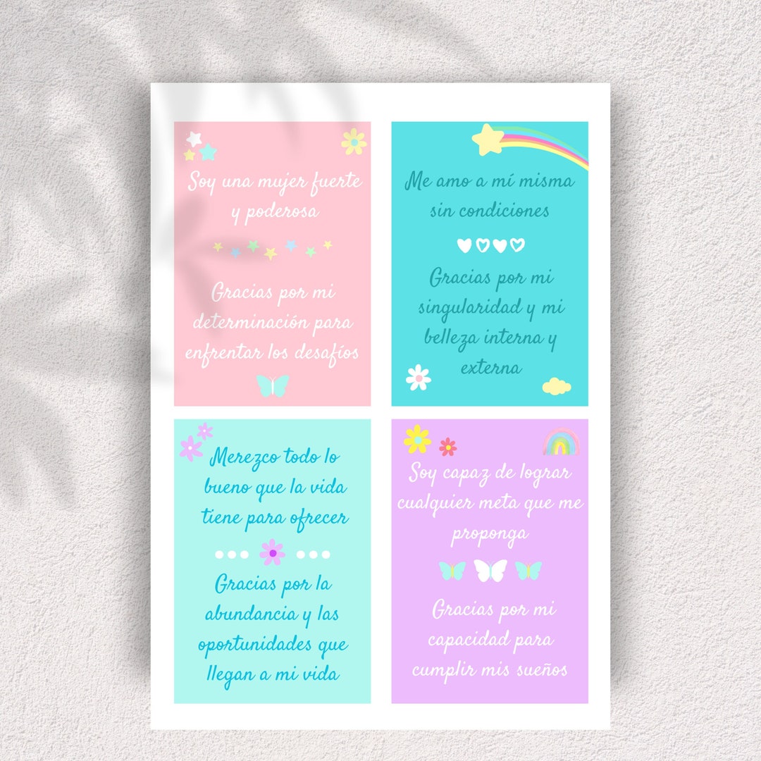 Cartas de amor propio, afirmaciones positivas agradecimiento en español ...