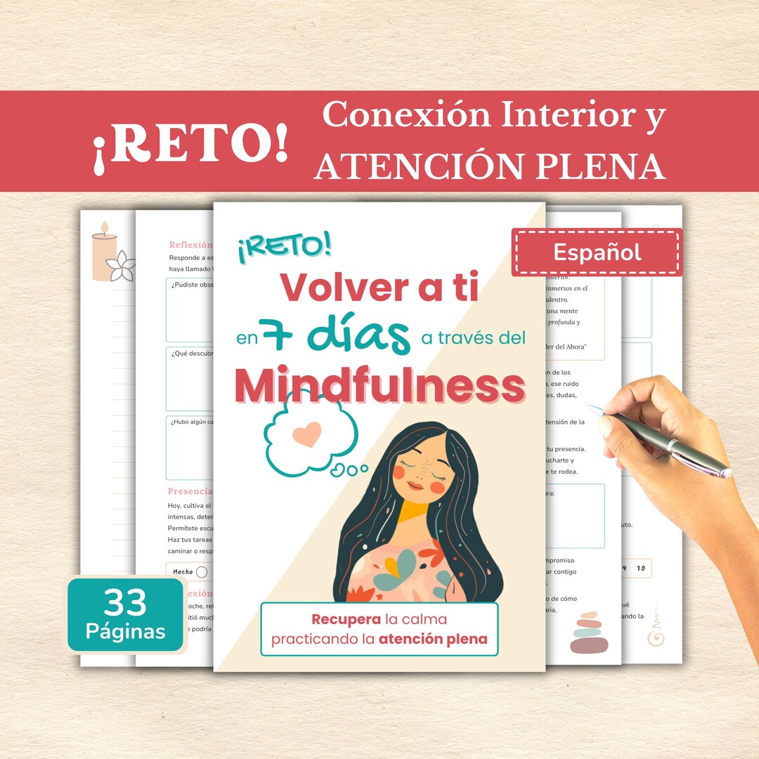 Reto Mindfulness español l Cuaderno de trabajo atención plena ...