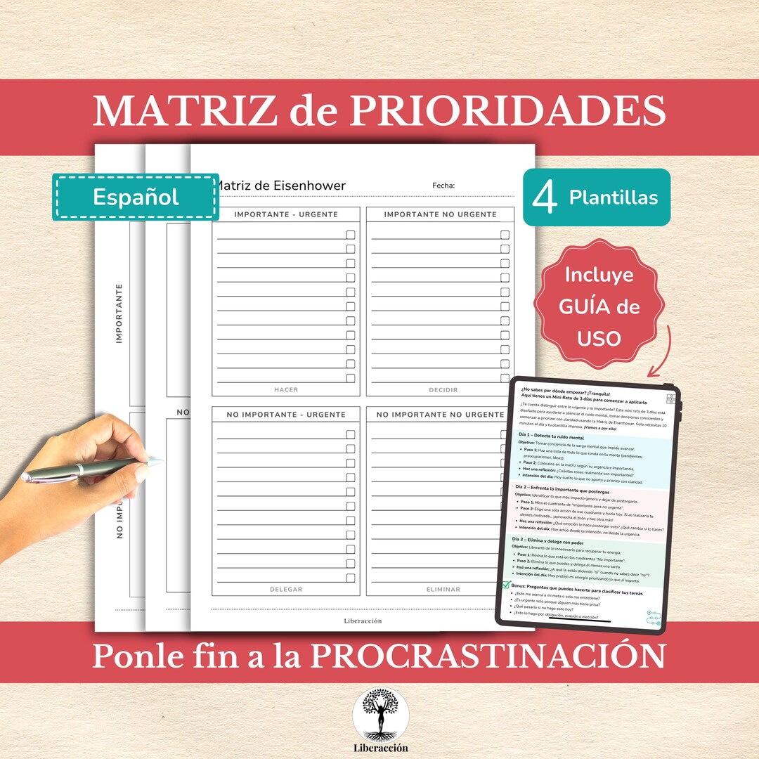 Printable Eisenhower Matrix | Priority Chart | Eisenhower Template ...