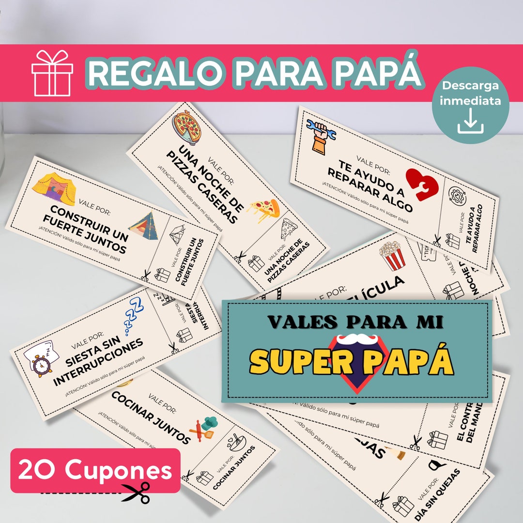 Coupons for Dad in Spanish | Father's Day | Coupon Booklet | Gift for ...