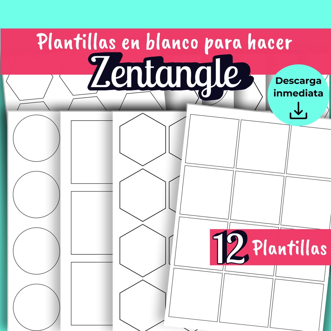 Zentangle Blank Templates for Pattern Creation | Mindfulness Doodling ...
