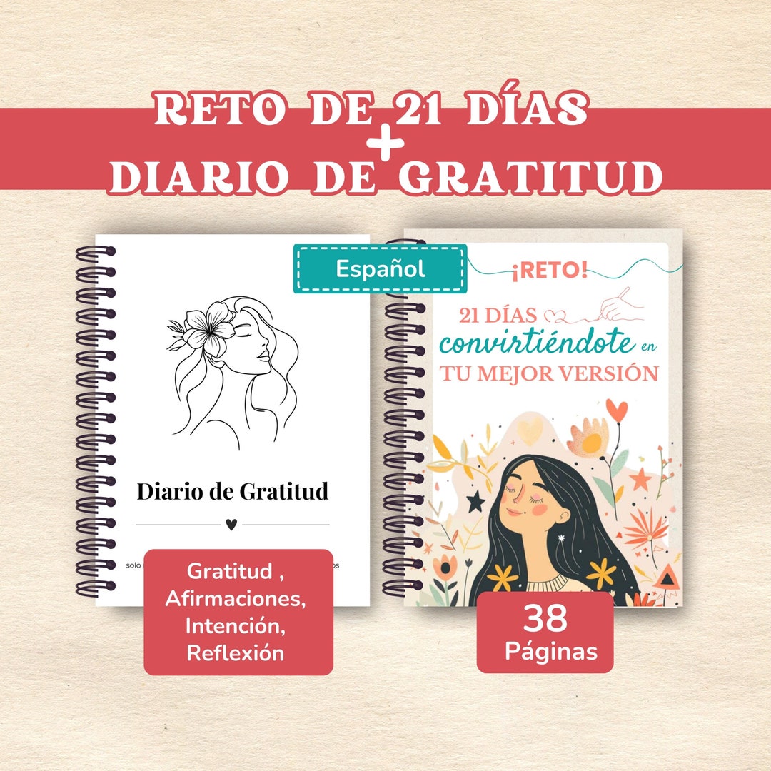 Spanish Pack | Gratitude Journal and Best Version Challenge | Self-care ...