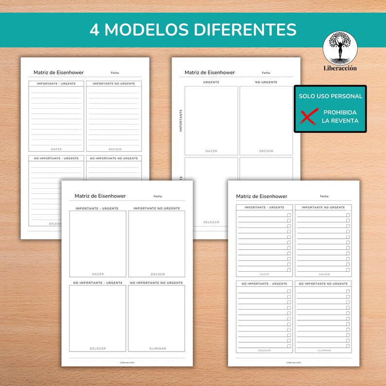 Printable Eisenhower Matrix (spanish) | Prioritization Chart ...