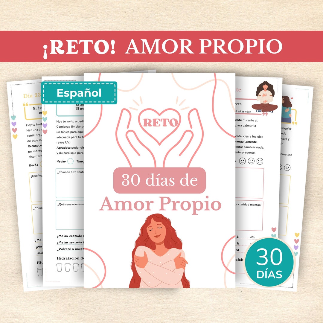 Reto de Amor Propio imprimible | Toma Consciencia de Amor y Autocuidado ...