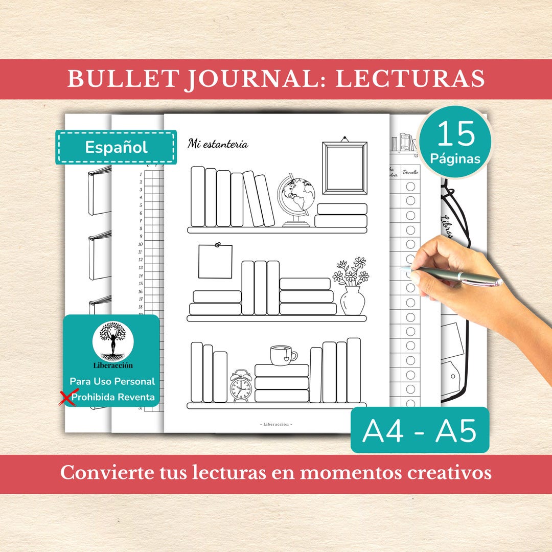 Printable Spanish Reading Journal | A4/A5 Template Pack | Book Log ...