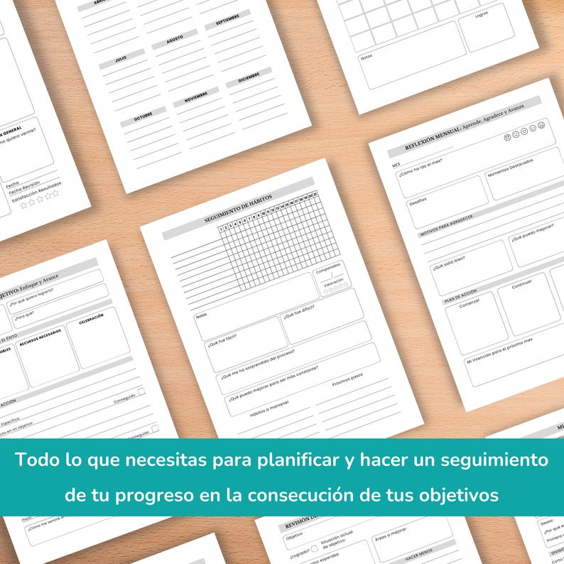 Paquete planificación y seguimiento de objetivos sin fecha español ...
