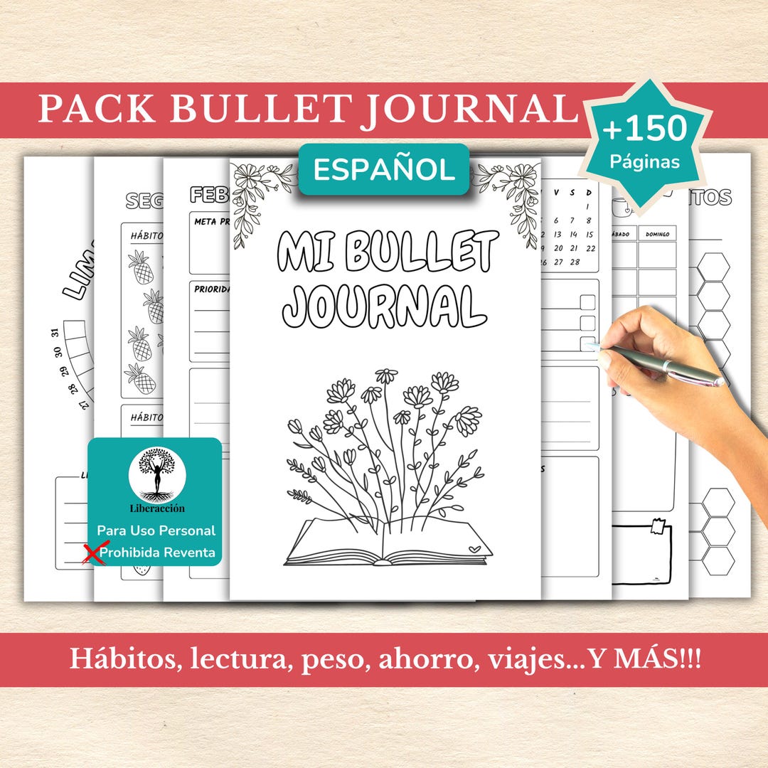 Bullet Journal Spanish Pack | Printable Bullet Journal Templates ...