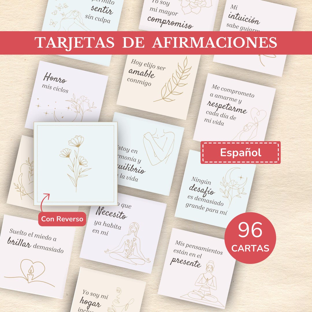 96 Printable Positive Affirmation Cards | Self-esteem, Motivation ...