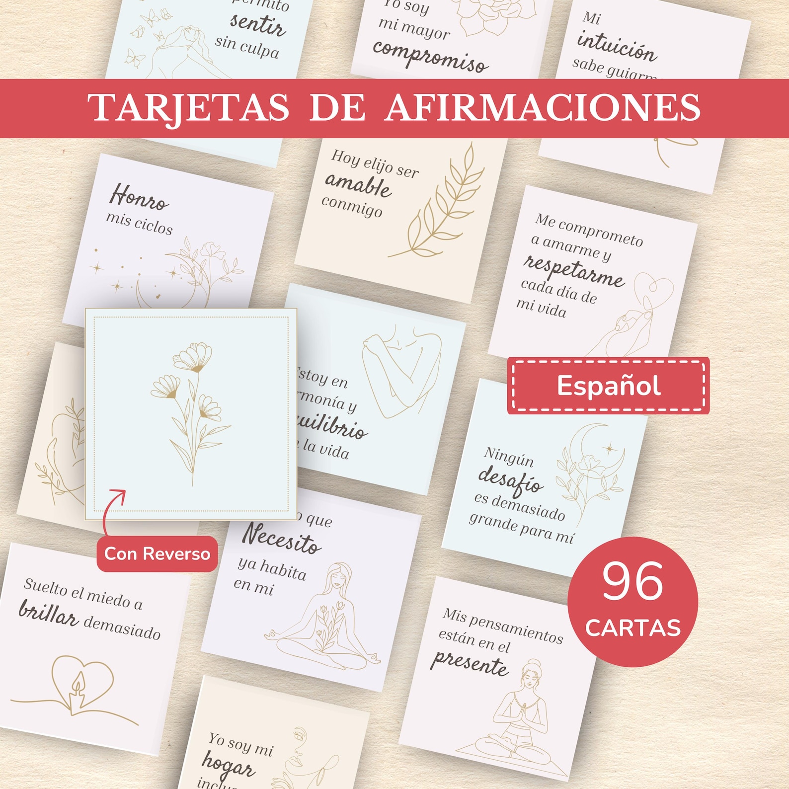 Printable Positive Affirmation Cards in Spanish | Self-esteem Cards ...