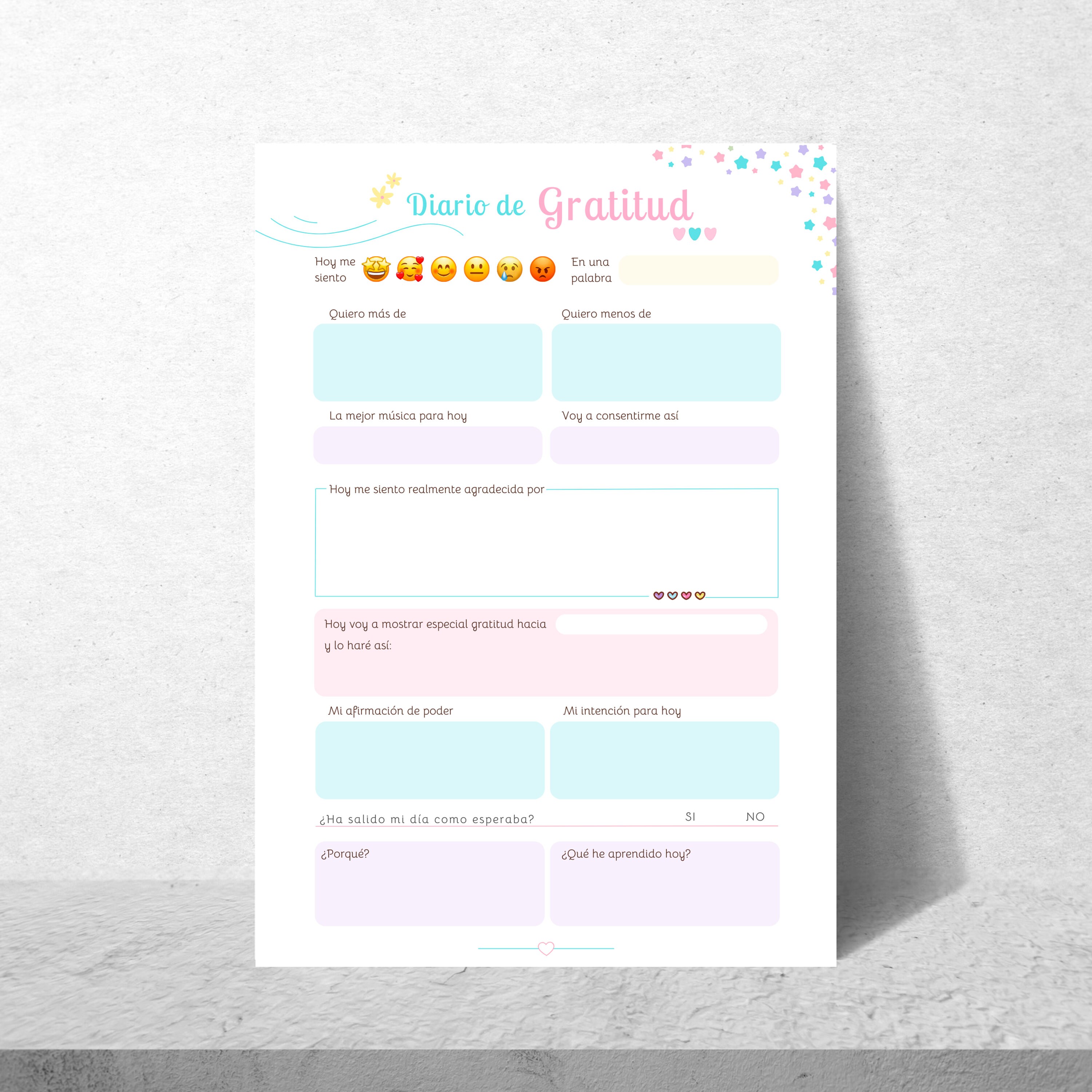 Printable Gratitude Templates | Spanish | Gratitude Journal | PDF ...