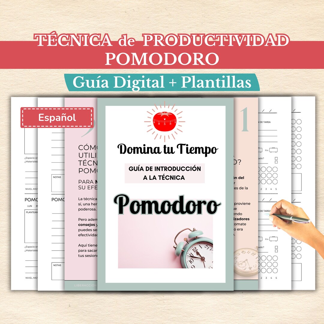 Pomodoro Planner in Spanish | Stop Procrastination | Printable | Master ...
