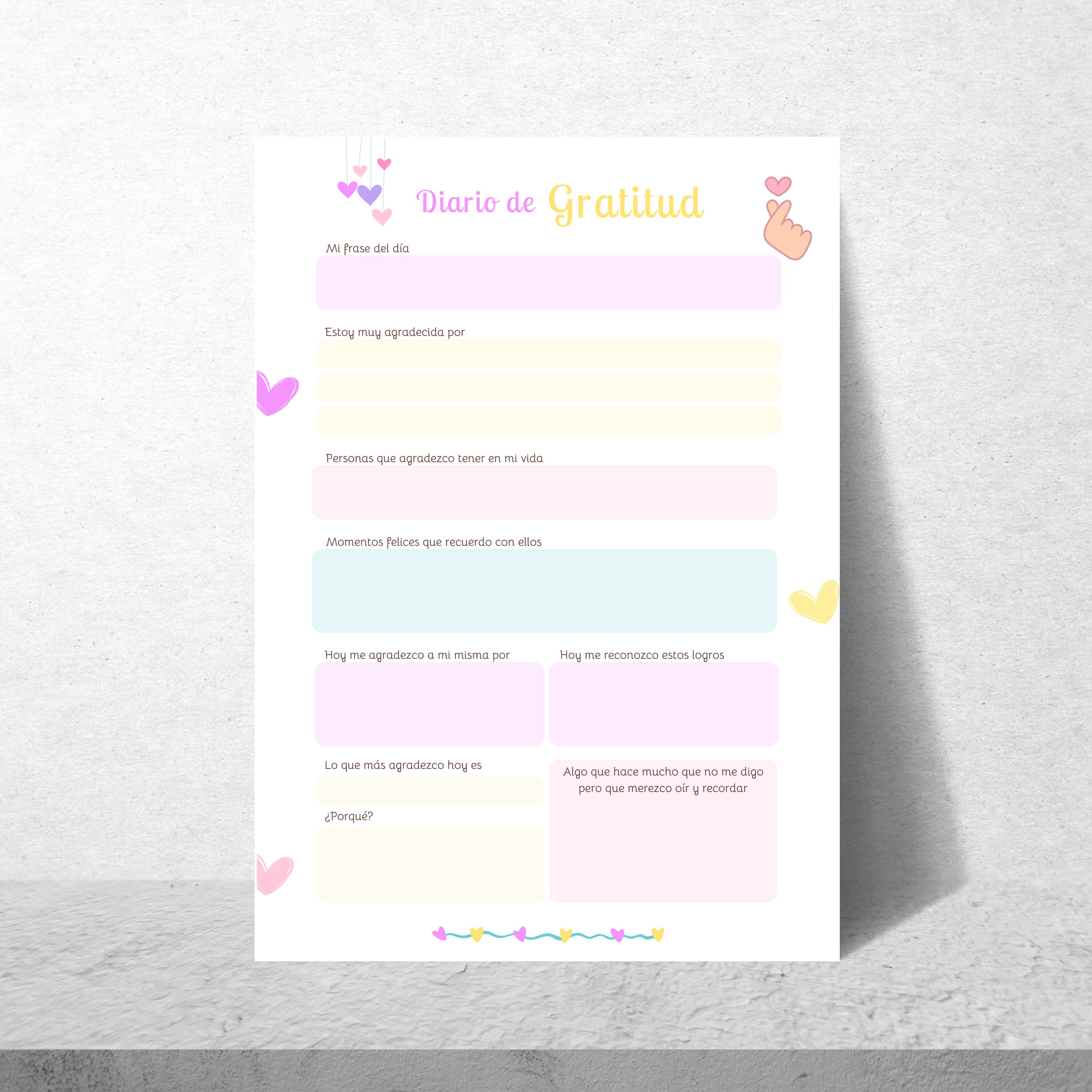 Printable Gratitude Templates | Spanish | Gratitude Journal | PDF ...
