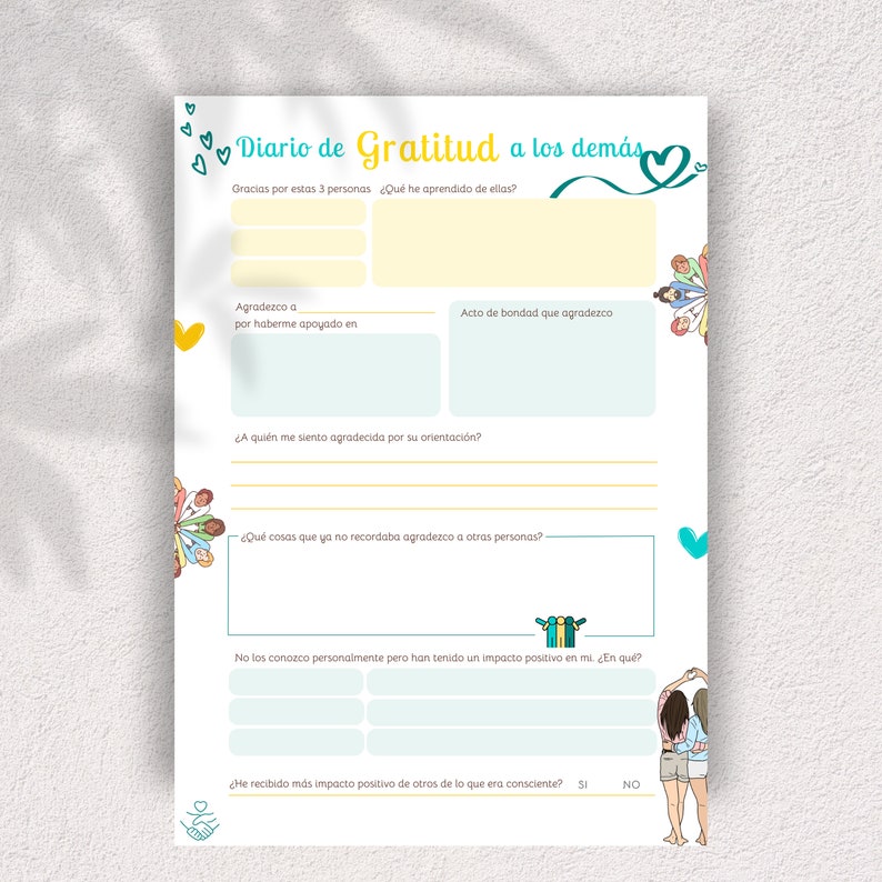 Printable Gratitude Templates | Spanish | Gratitude Journal | PDF ...