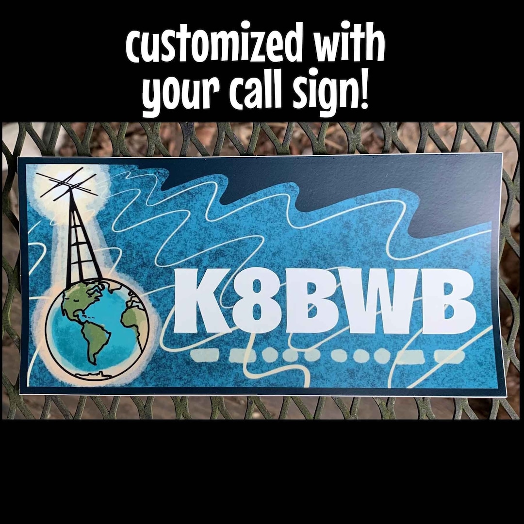 Custom Ham Radio Bumper Sticker With Your Call Sign - Etsy
