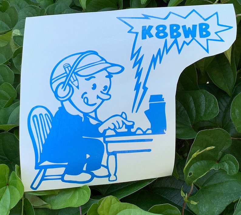 CUSTOM Decal Sticker With Your Ham Radio Call Sign | Etsy