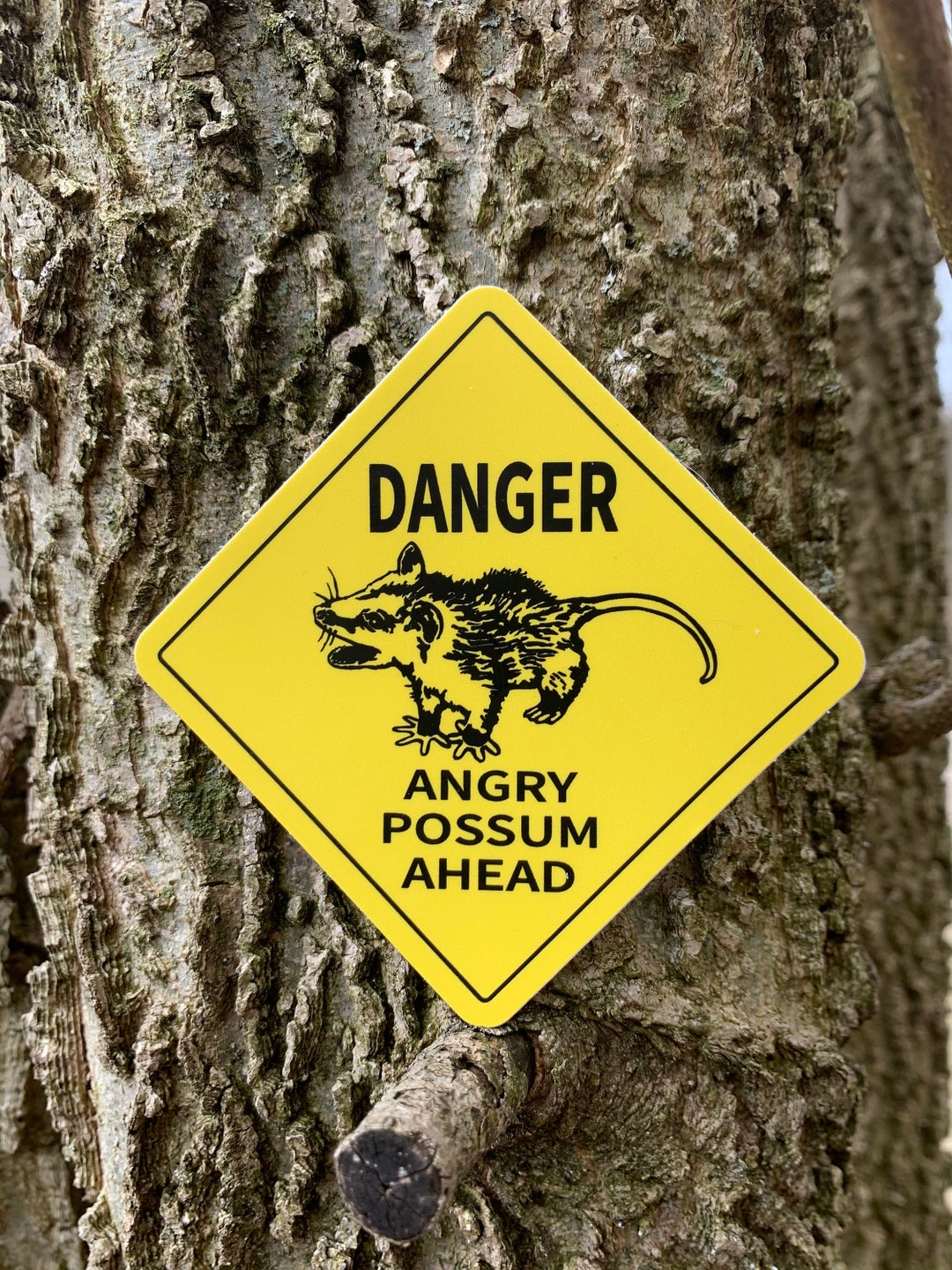 Warning Angry Possum Opossum Sticker Good for Water Bottle or Laptop ...