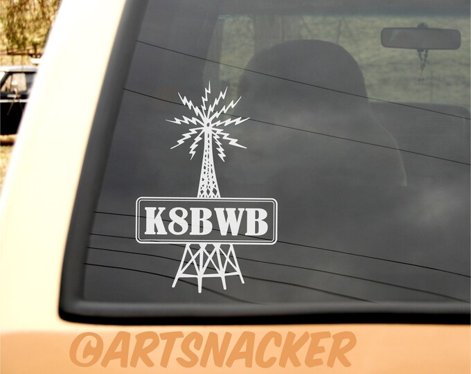 CUSTOM Ham Radio Call Sign Decal Sticker - Etsy