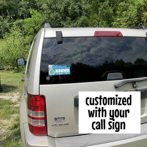 Custom Ham Radio Bumper Sticker With Your Call Sign - Etsy