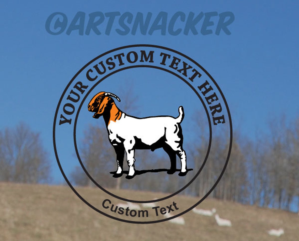 CUSTOM Boer Goat Decal Sticker Farm Sign 3 Color Layered Vinyl - Etsy