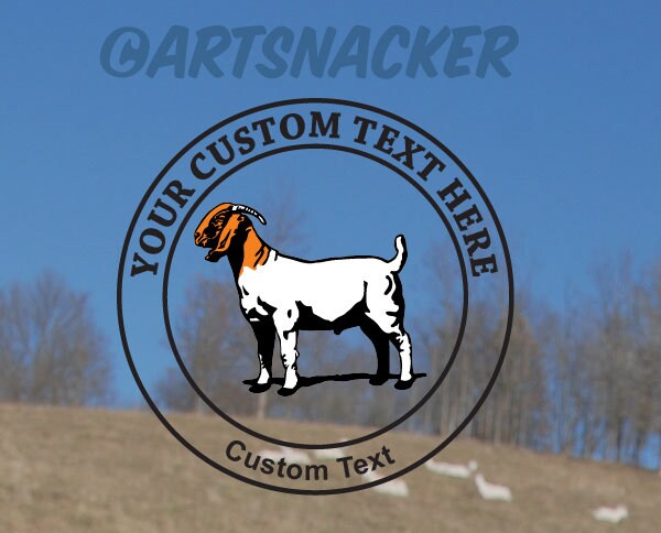 CUSTOM Boer Goat Decal Sticker Farm Sign 3 Color Layered Vinyl - Etsy