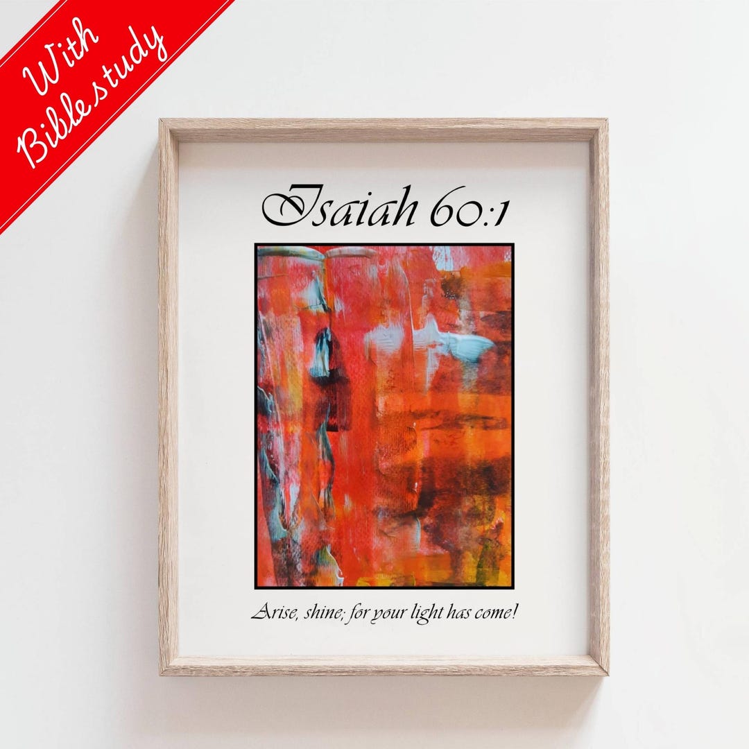 Isaiah 60:1 Arise and Shine,modern Abstract Art Bible Verse Wall Art ...