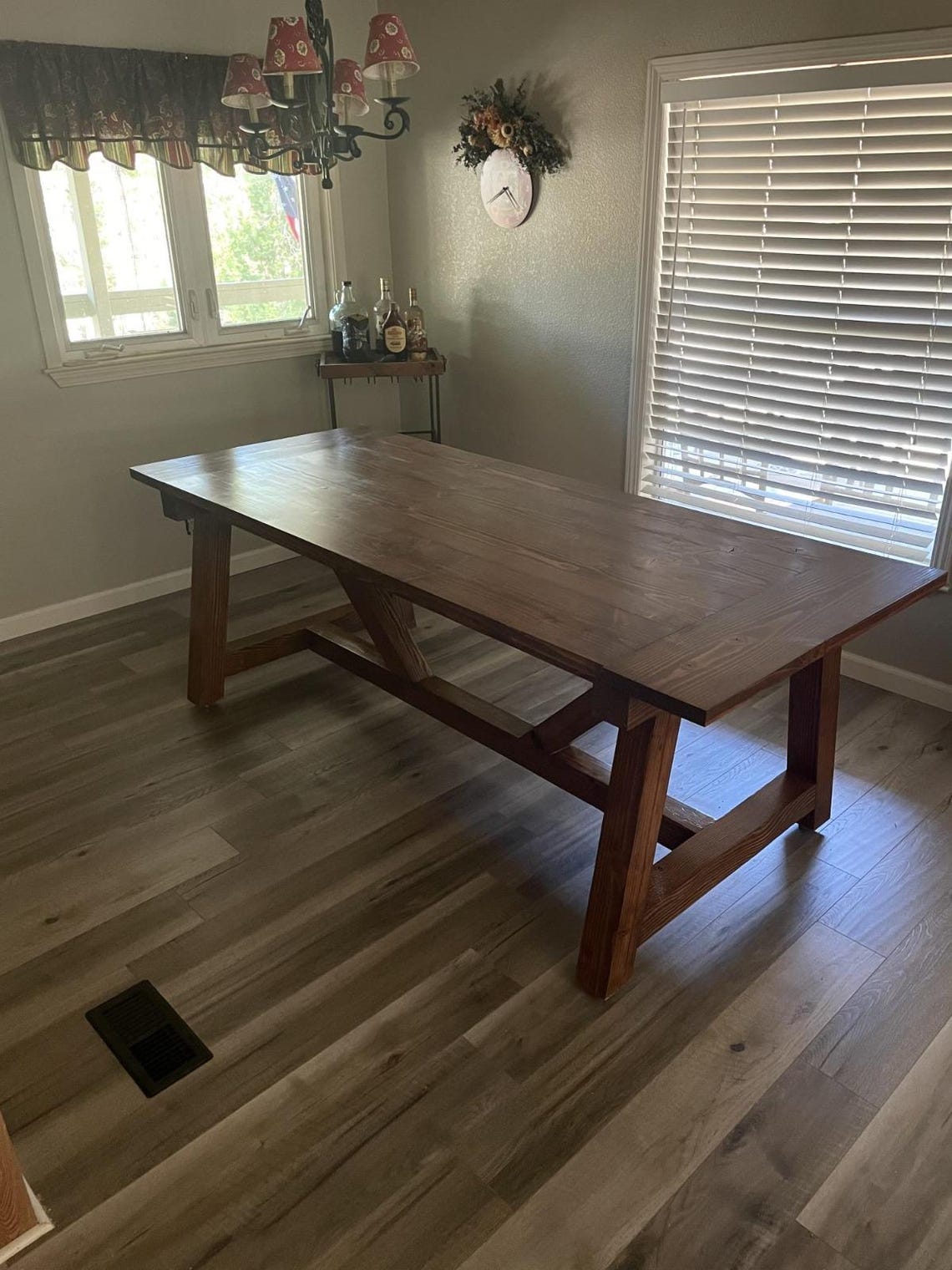 Farm Picnic Table Plans, Farmhouse Table, Outdoor Table Plan, Large ...