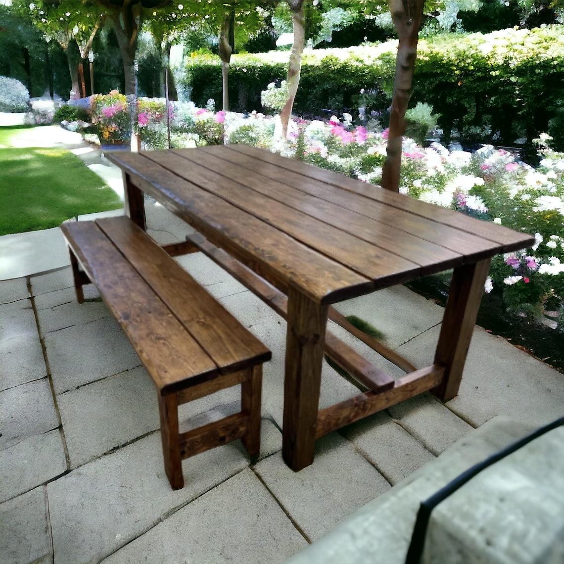 Farmhouse Table Plans, Wooden Dinning Table Plans, Garden Table, Patio ...