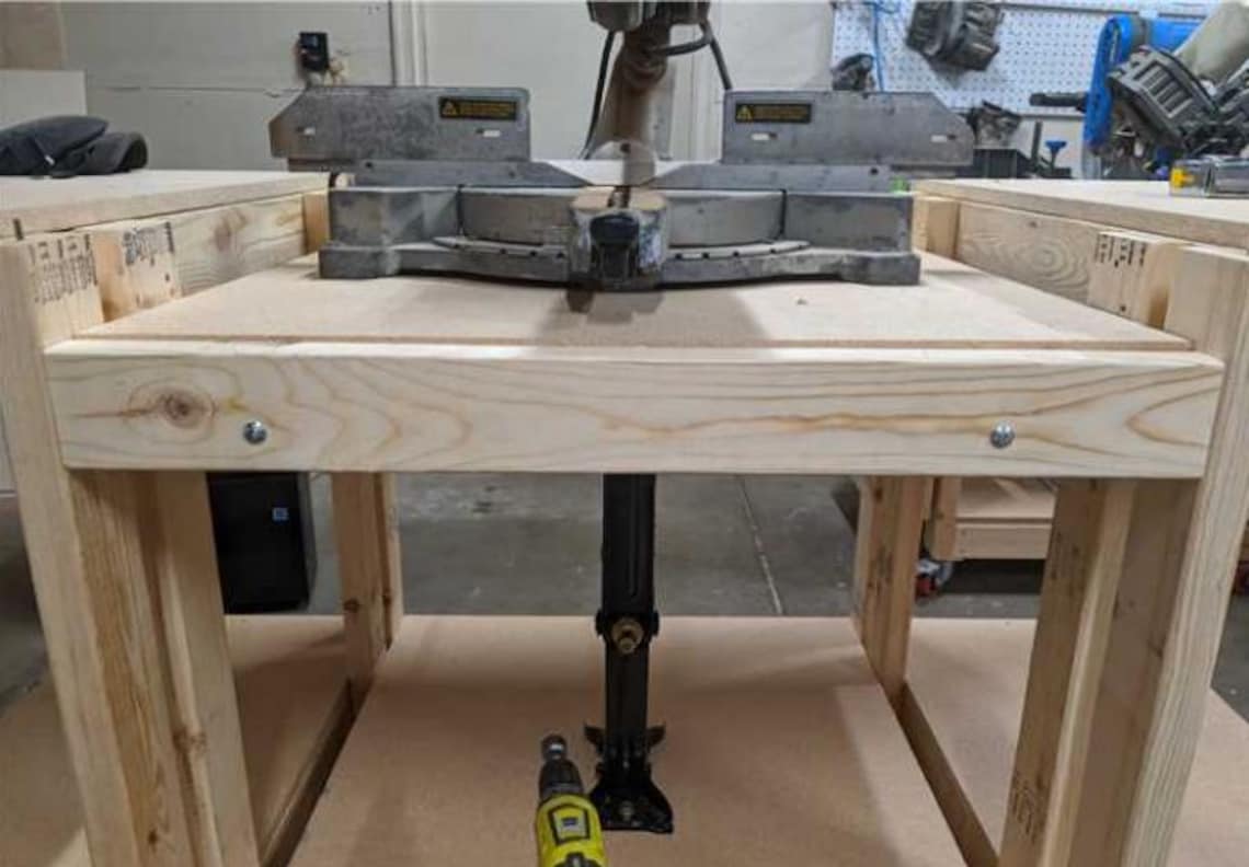 Miter Saw Table Plans, Garage Workbench Plans, Table Saw Work Bench ...
