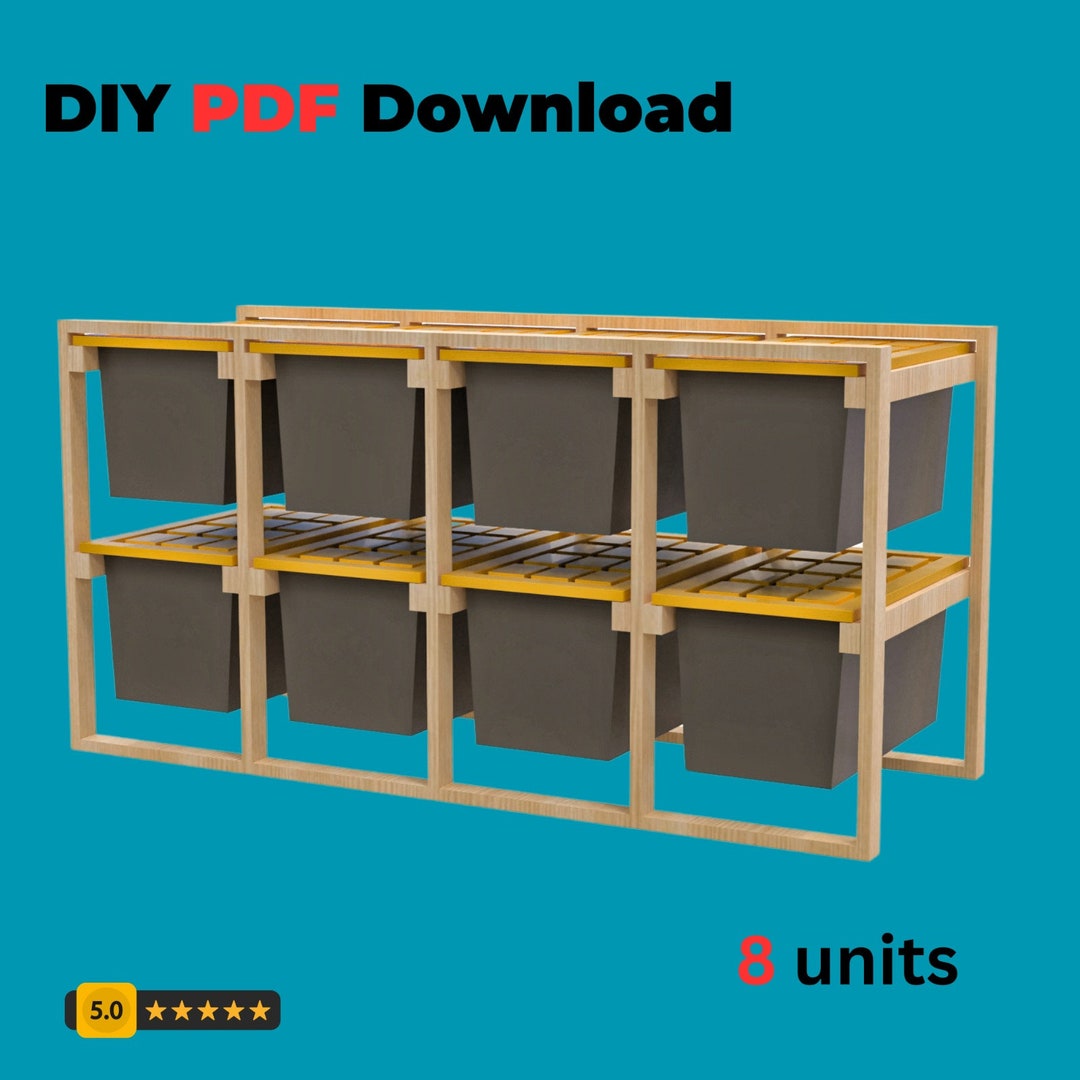Tote Storage Rack Plans, Bin Storage System Plans, Garage Storage ...