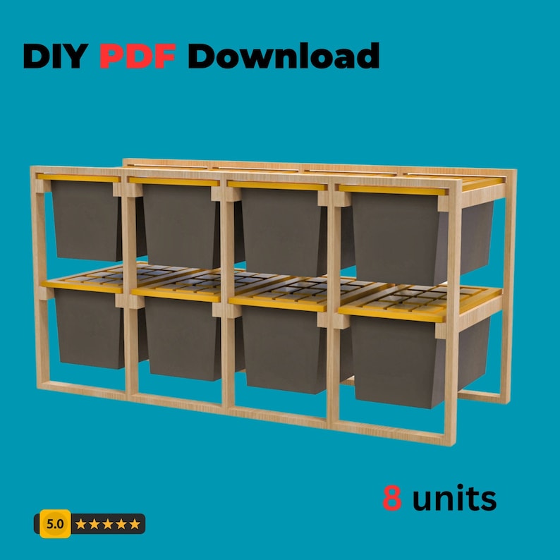 Tote Storage Rack Plans, Bin Storage System Plans, Garage Storage ...