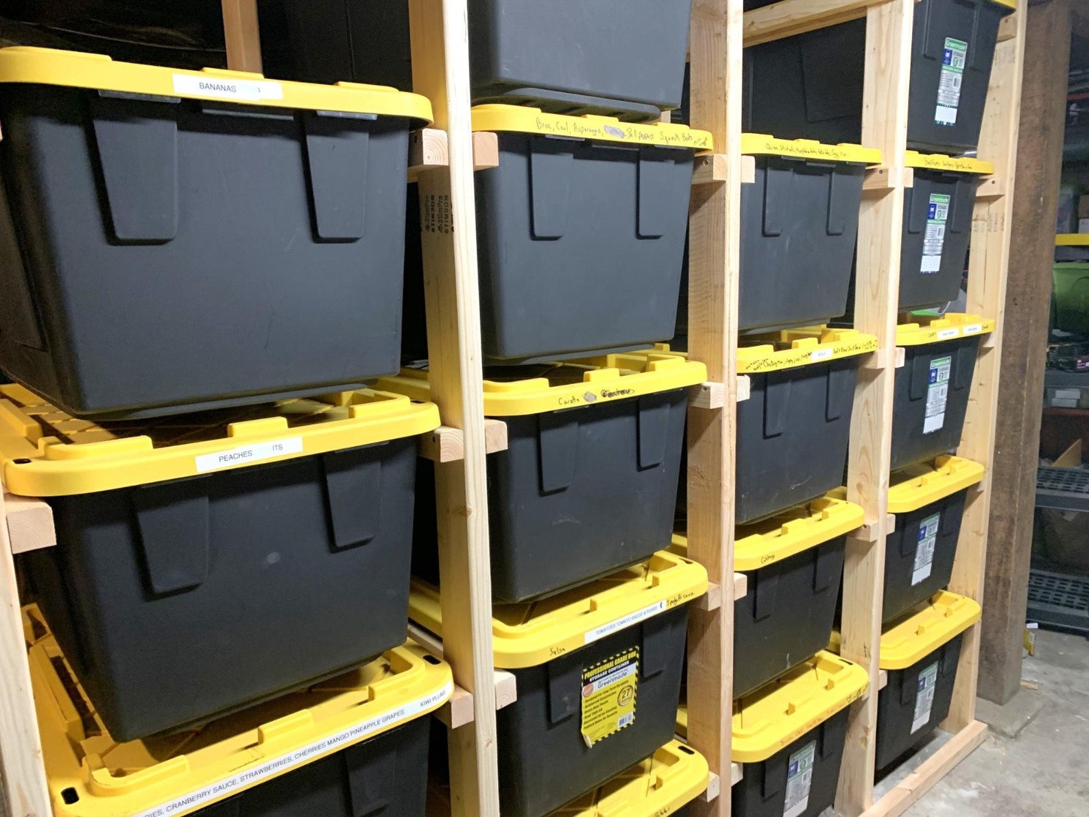 Tote Storage Rack Plans, Bin Storage System Plans, Garage Storage ...