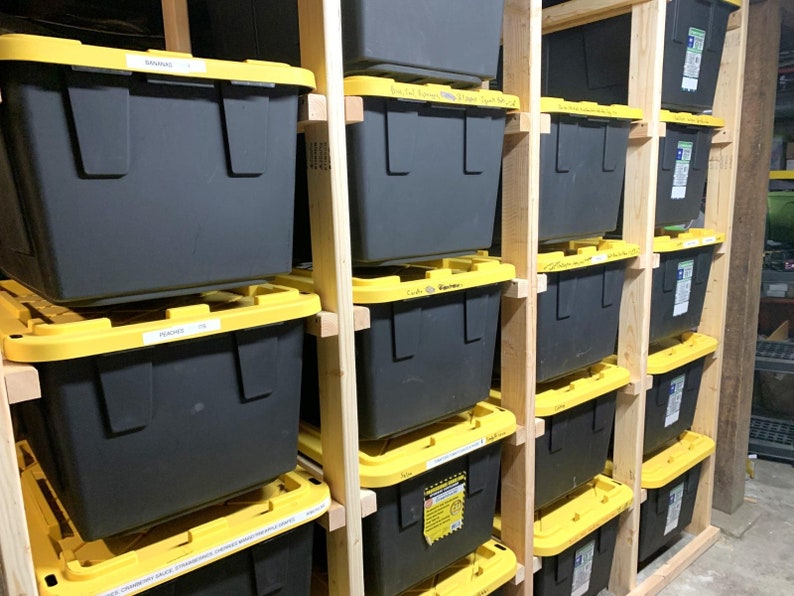 27 Gallon Tote Storage Rack Plans With Wheels, Garage Organizer ...