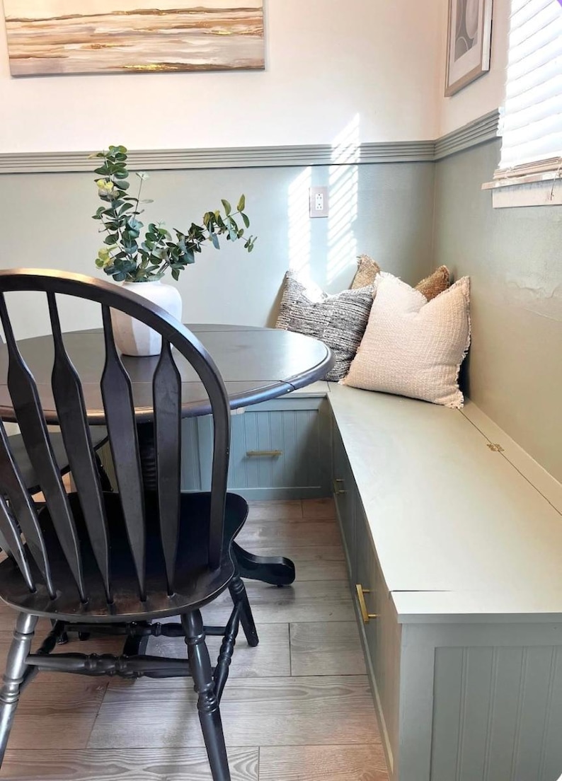 Corner Bench Plan, Kitchen Banquette, Booth and Benches, Breakfast Nook ...