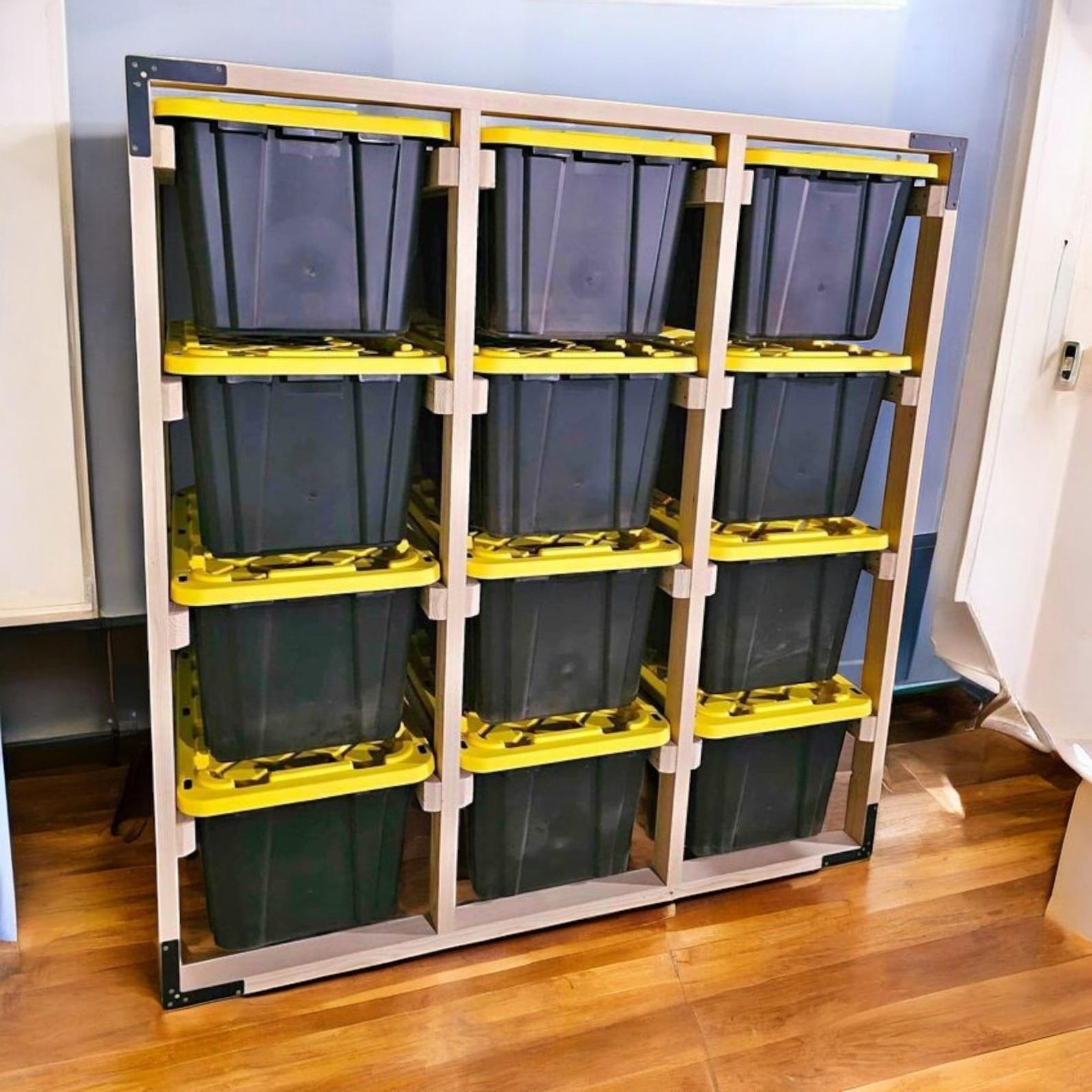 4x5 Storage Plan, 27 Gallon Mobile Tote Rack, Bin Shelf, Build Plans ...
