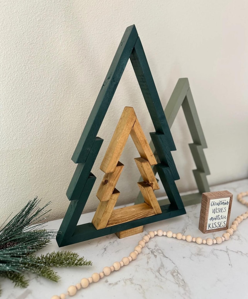 DIY Christmas Tree Decor, Tree Shelf Decor, DIY Holiday Woodworking ...